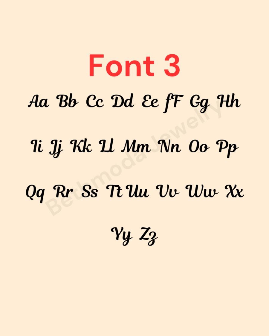 CUT-OUT JEWELRY FONT & SYMBOL LIST - Bethmoda Jewelry